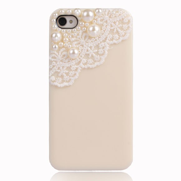 Elegant Handmade Lace And Pearl Iphone 4/4s Case on Luulla